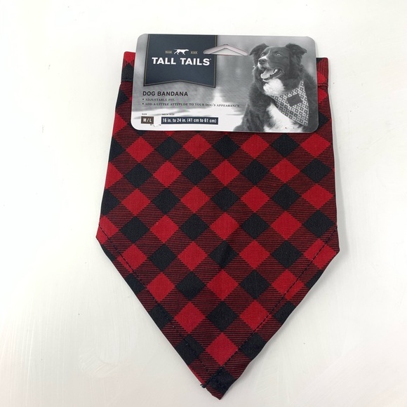 Tall Tails | Other | Tall Tails Plaid Velcro Adjustable Dog Bandana ...